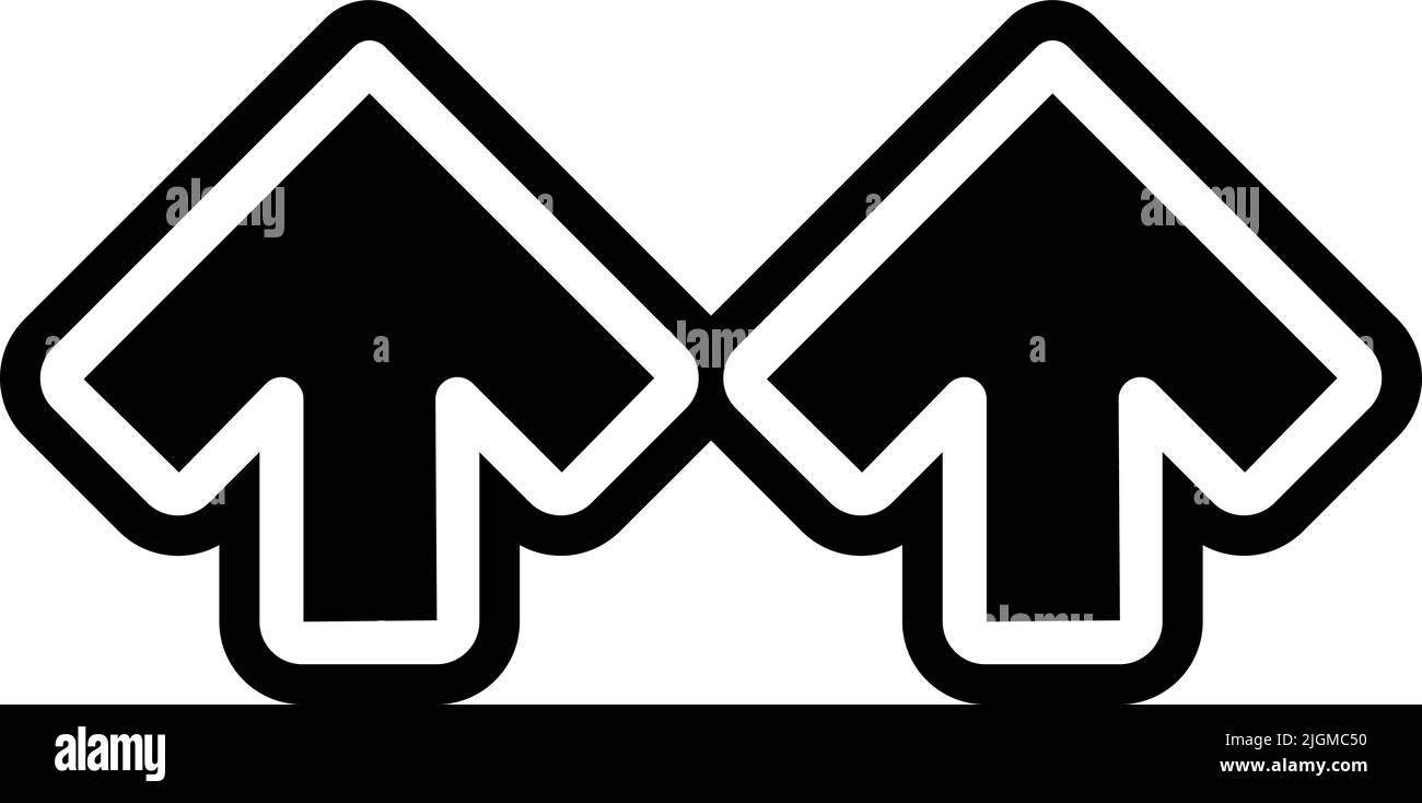 Arrow two arrows icon Stock Vector Image & Art - Alamy