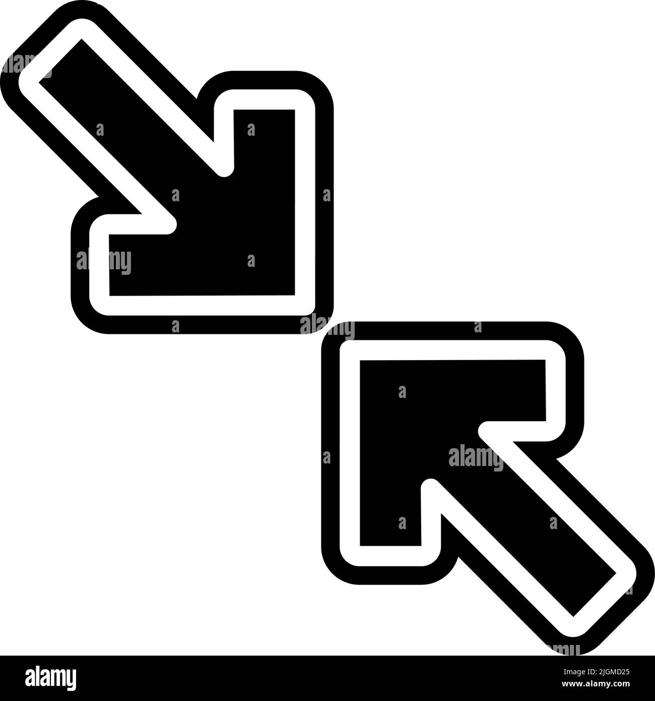 Two arrows opposite direction hi-res stock photography and images - Alamy