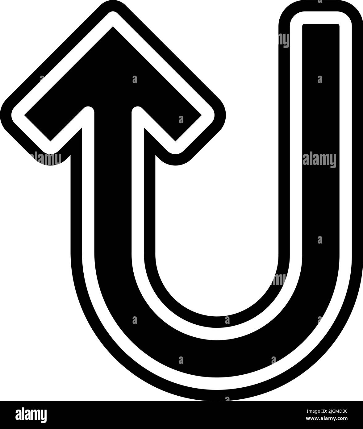 Arrow u turn icon Stock Vector Image & Art - Alamy