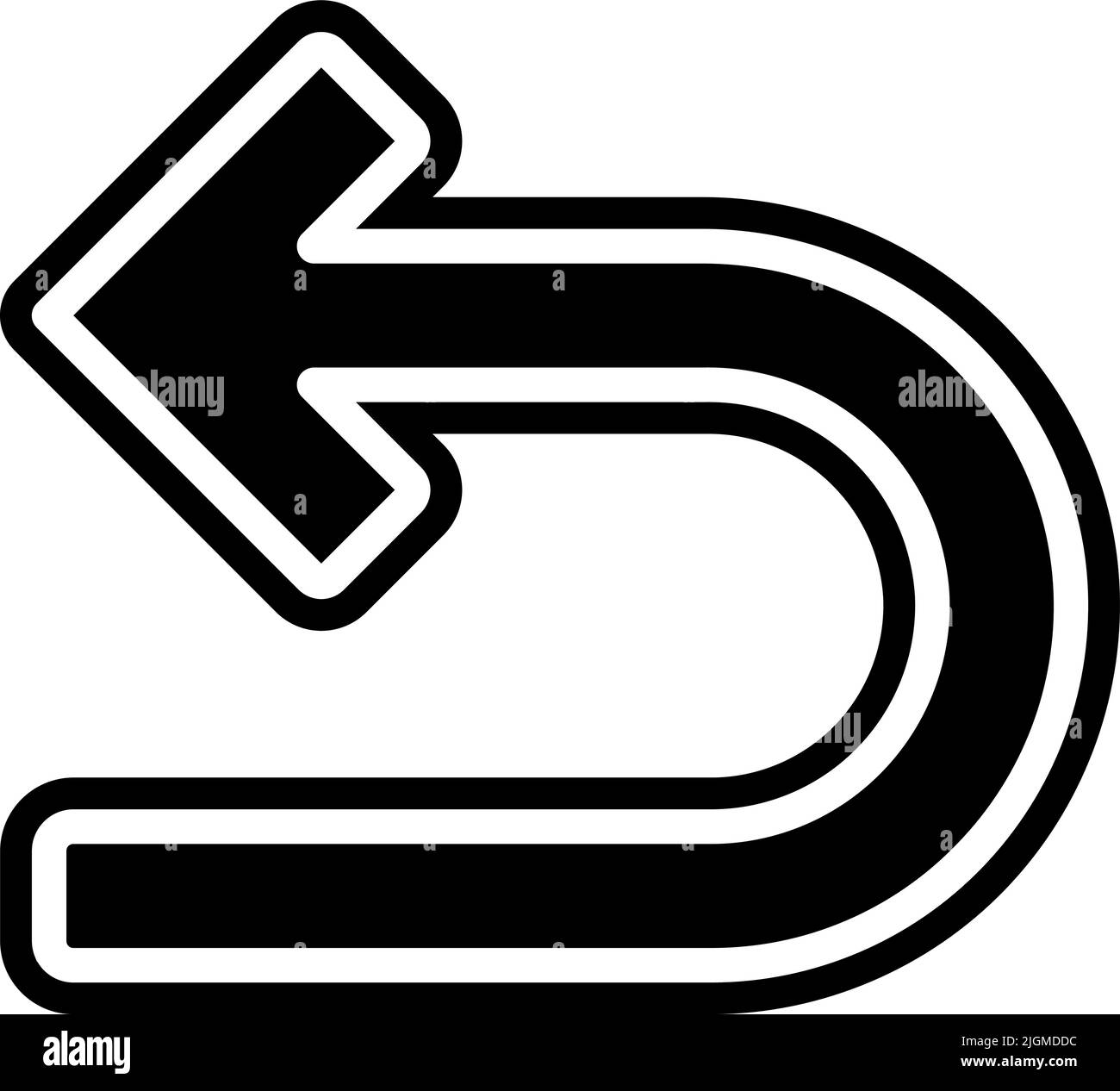 Arrow u turn icon Stock Vector Image & Art - Alamy