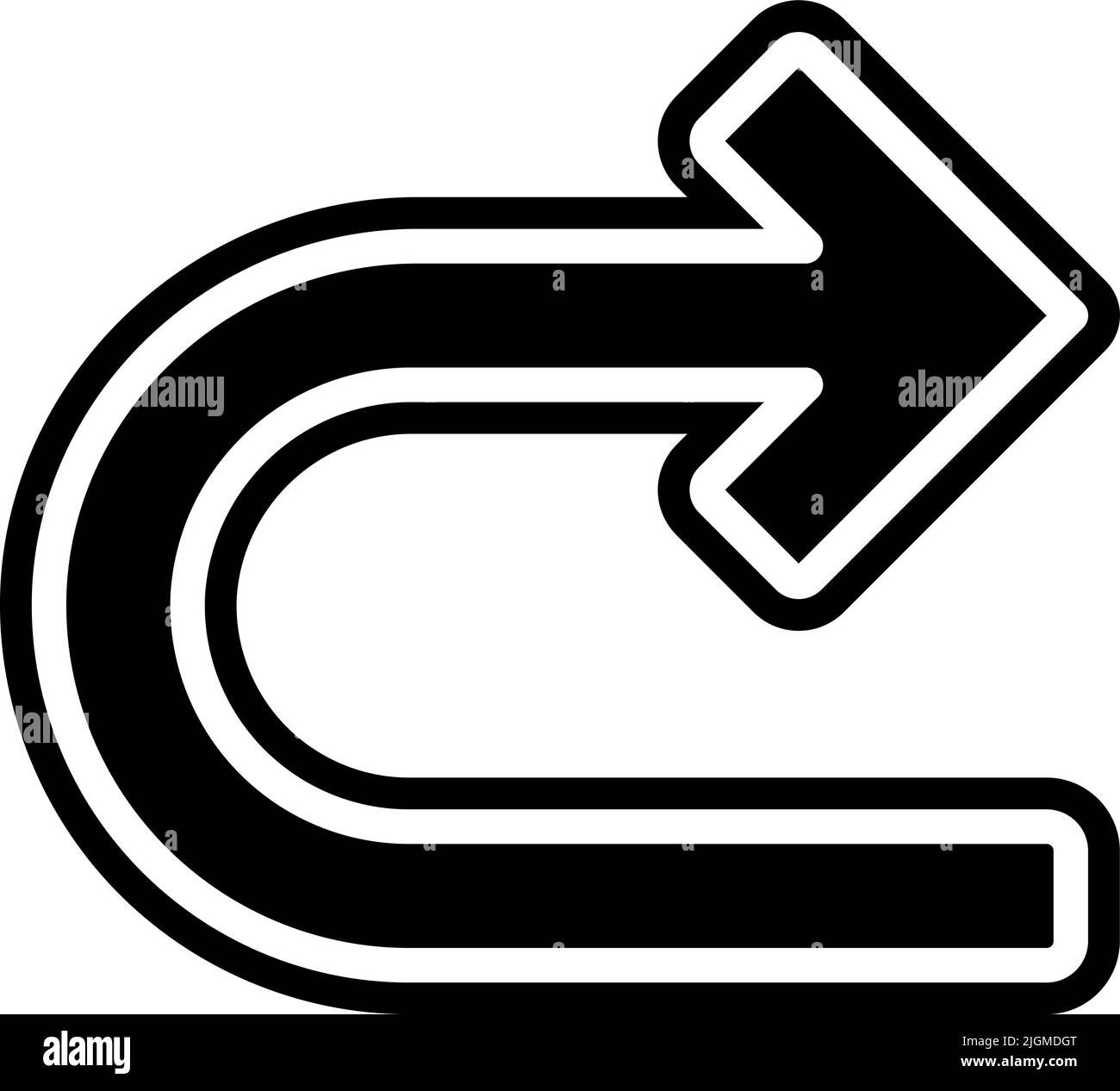 Arrow u turn icon Stock Vector Image & Art - Alamy