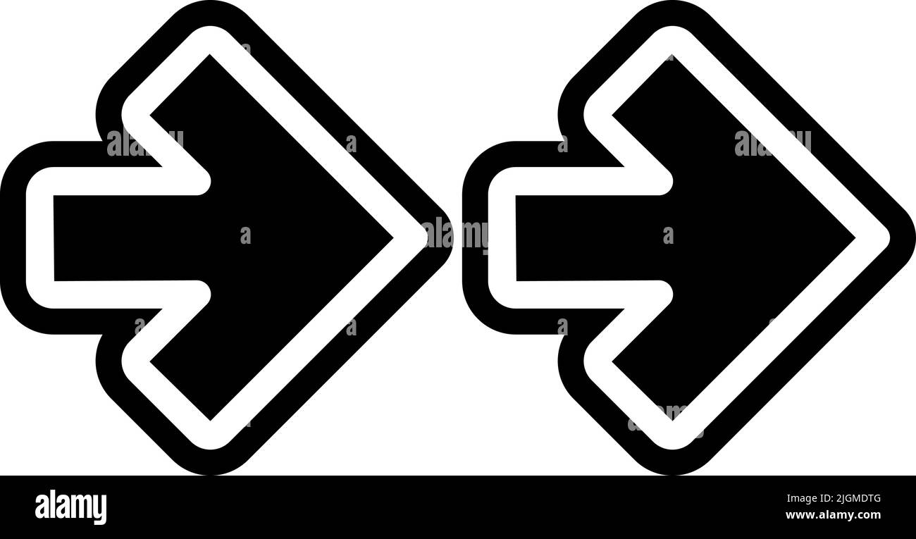 Arrow double icon Stock Vector Image & Art - Alamy