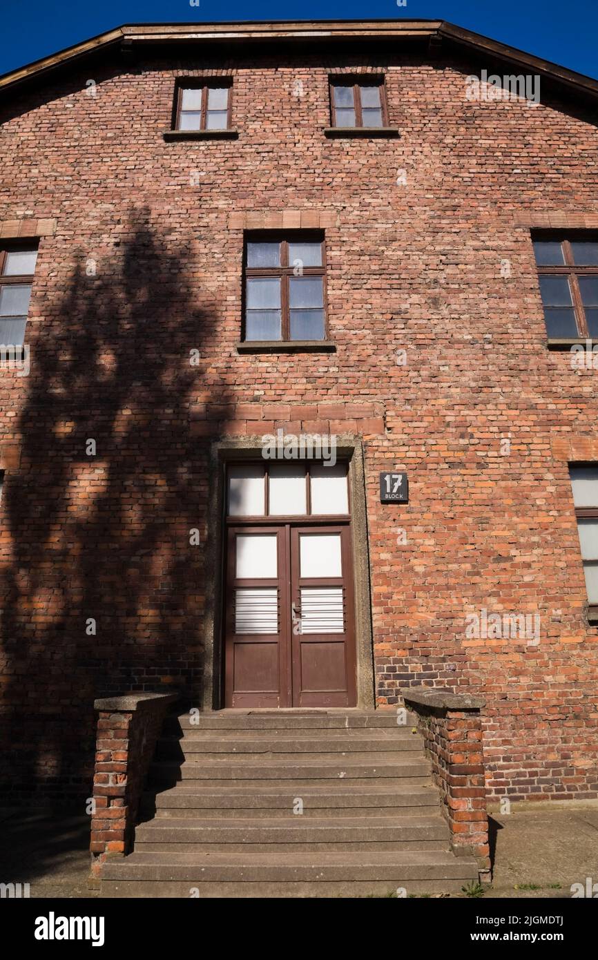 Building inside the Auschwitz I former Nazi Concentration camp ...