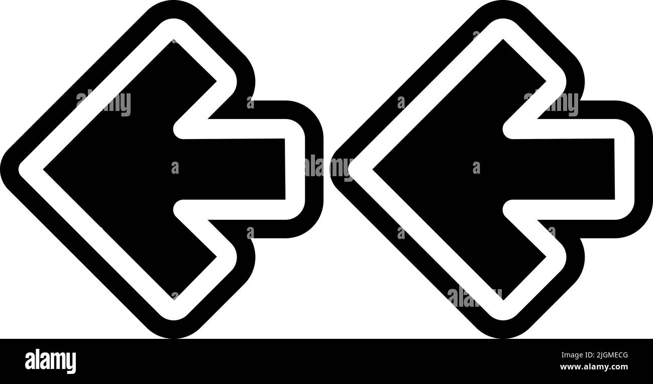Arrow double icon Stock Vector Image & Art - Alamy