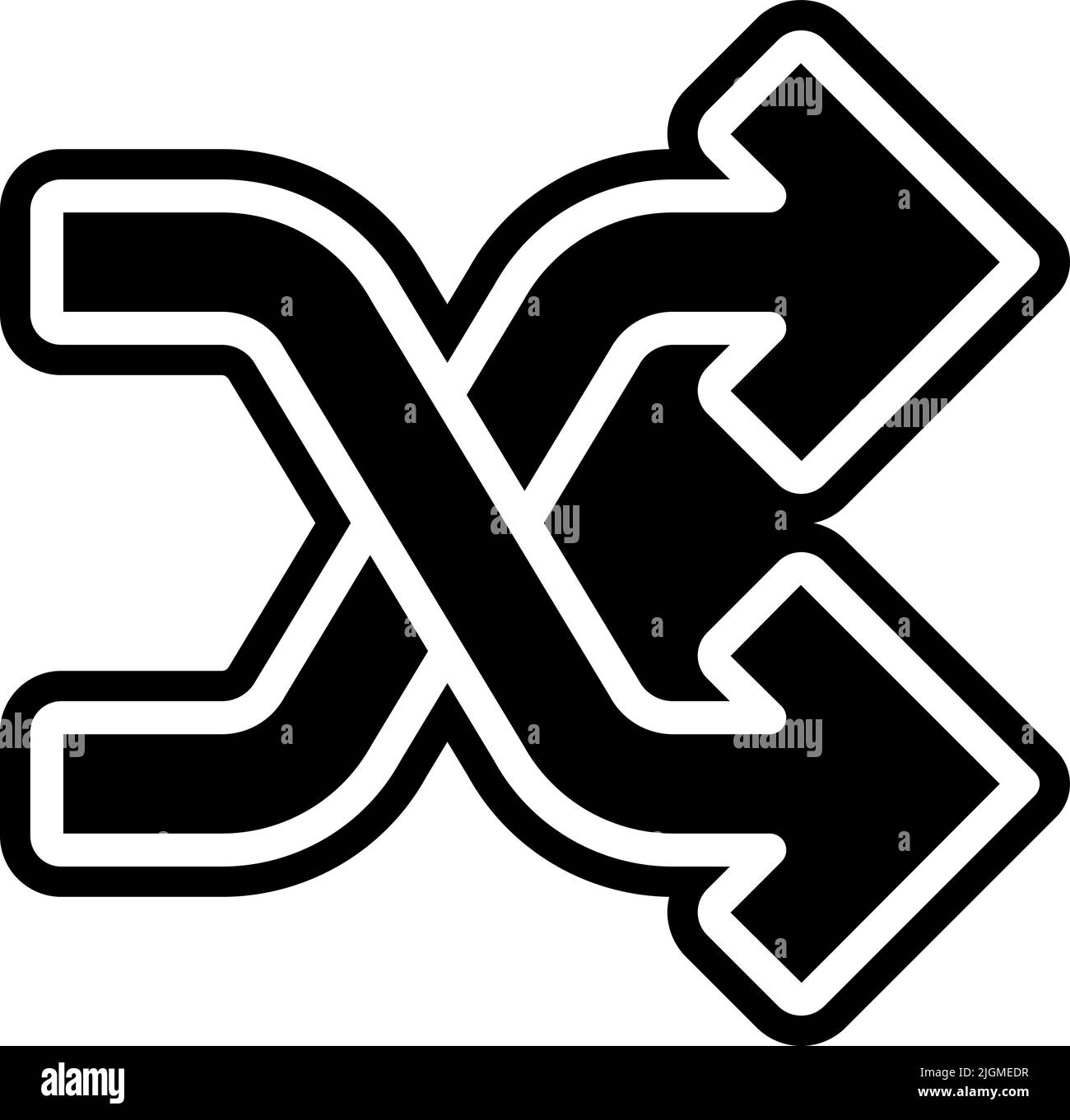 Arrow shuffle icon simple Stock Vector Images - Alamy