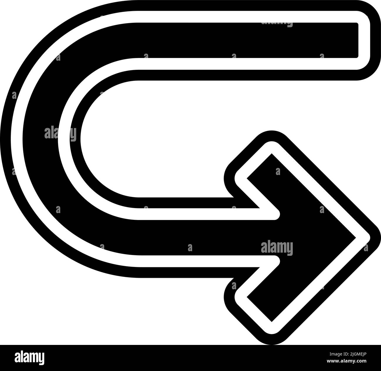 Arrow u turn icon Stock Vector Image & Art - Alamy