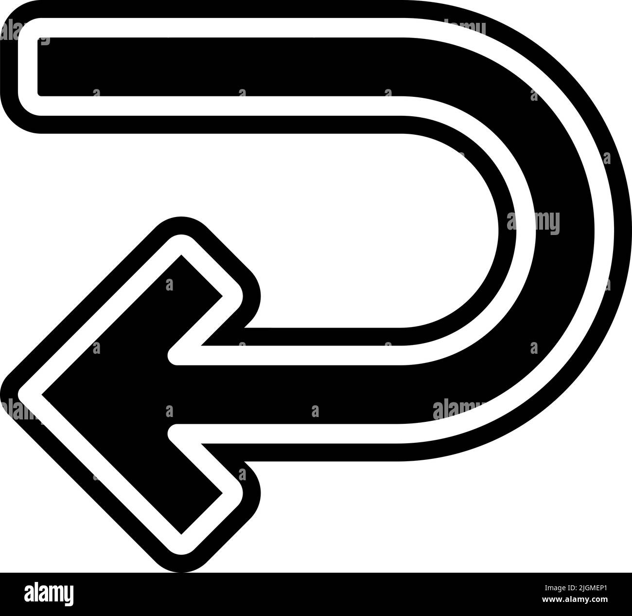 Arrow u turn icon Stock Vector Image & Art - Alamy