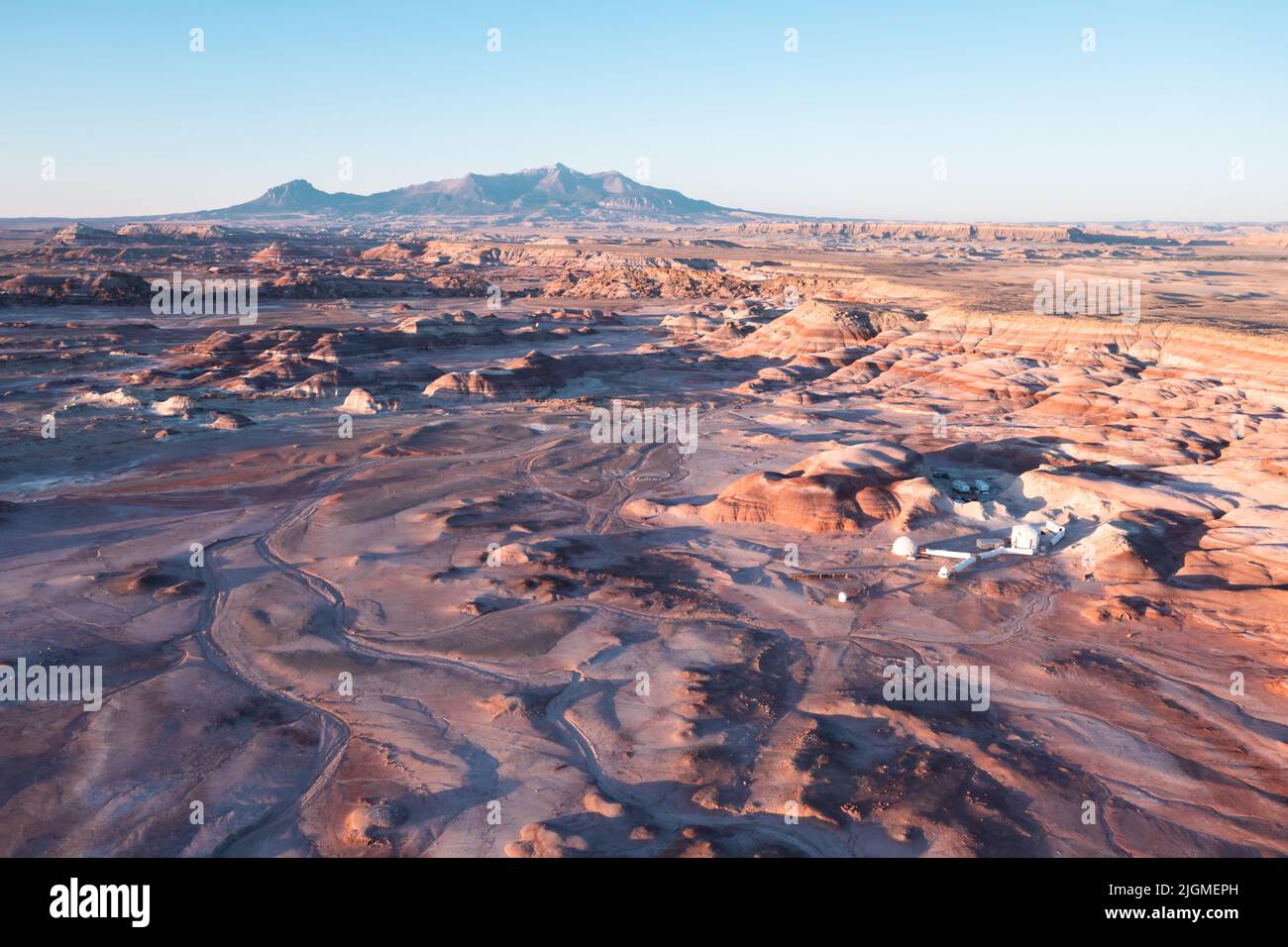 Panorama of the Mars Desert Research Station, Utah Stock Photo - Alamy
