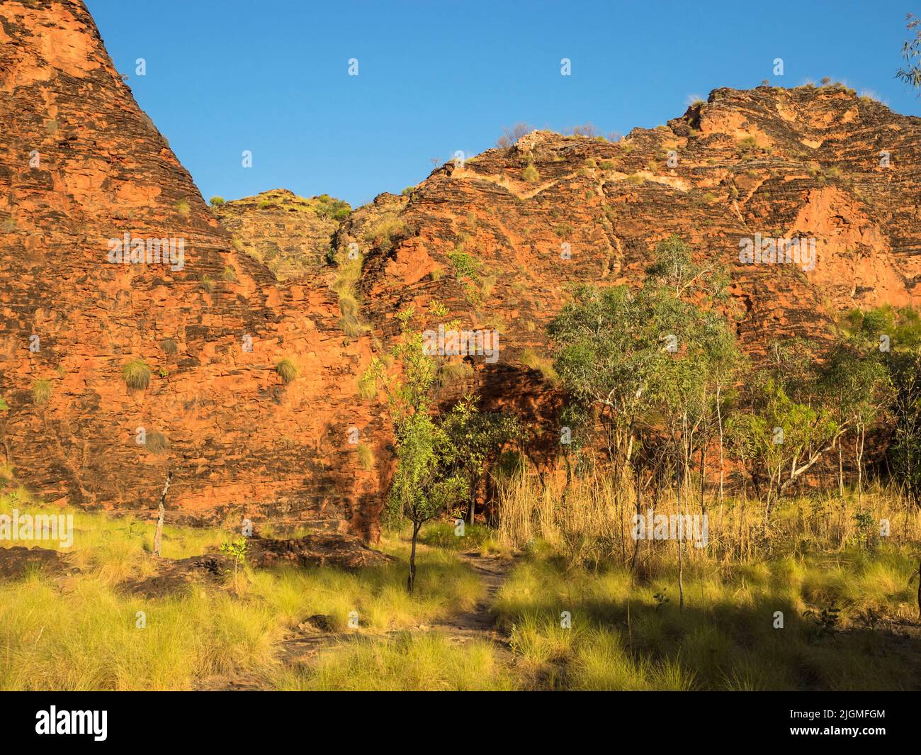 Orange sandstone karst formations in Mirima National Park, Kununurra ...