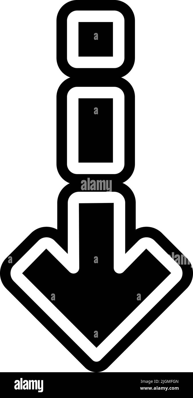 Arrow down Black and White Stock Photos & Images - Alamy