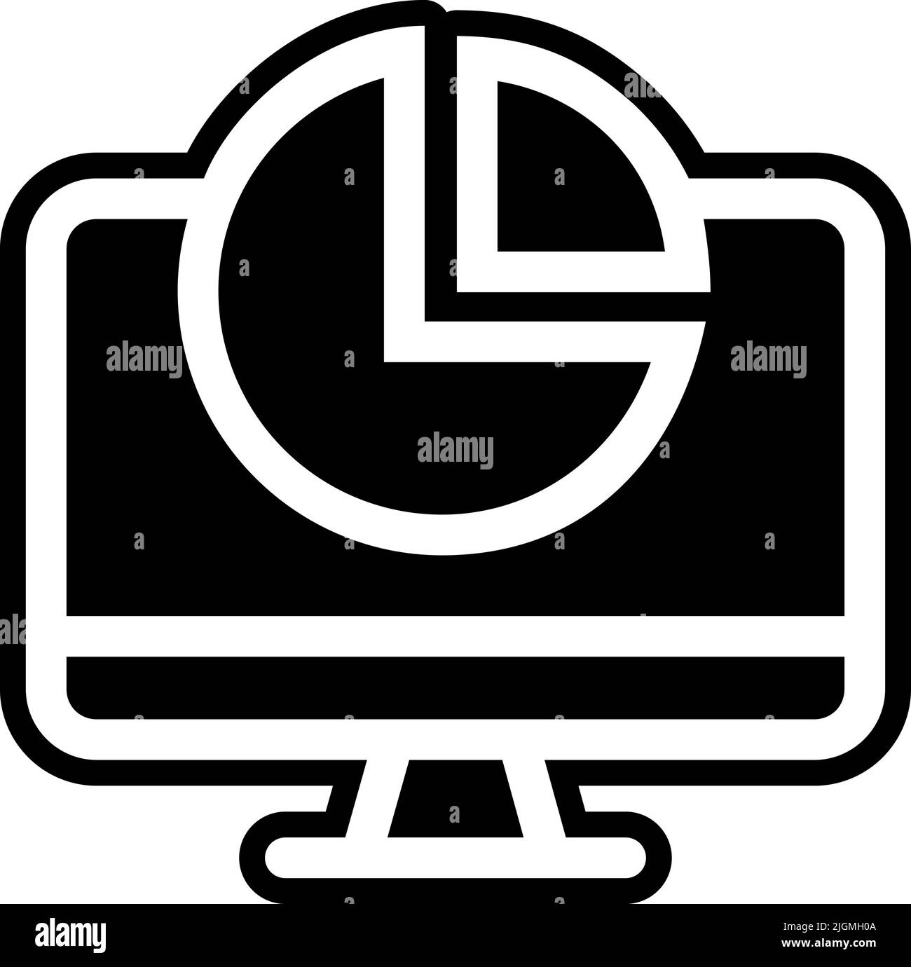 Computer pie chart icon Stock Vector Image & Art - Alamy