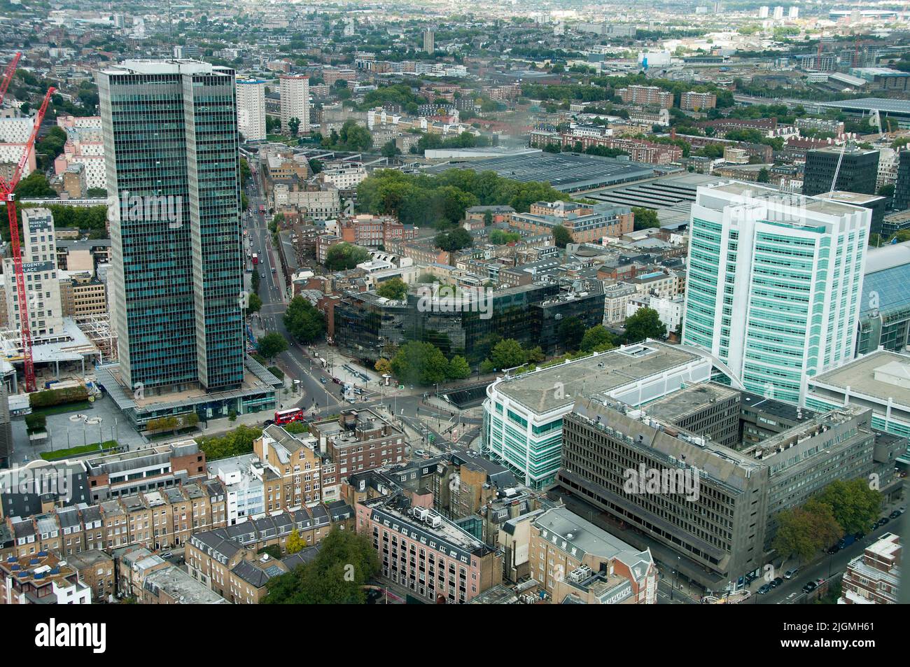 University College London Hospital (UCLH) viewed from the BT tower ...