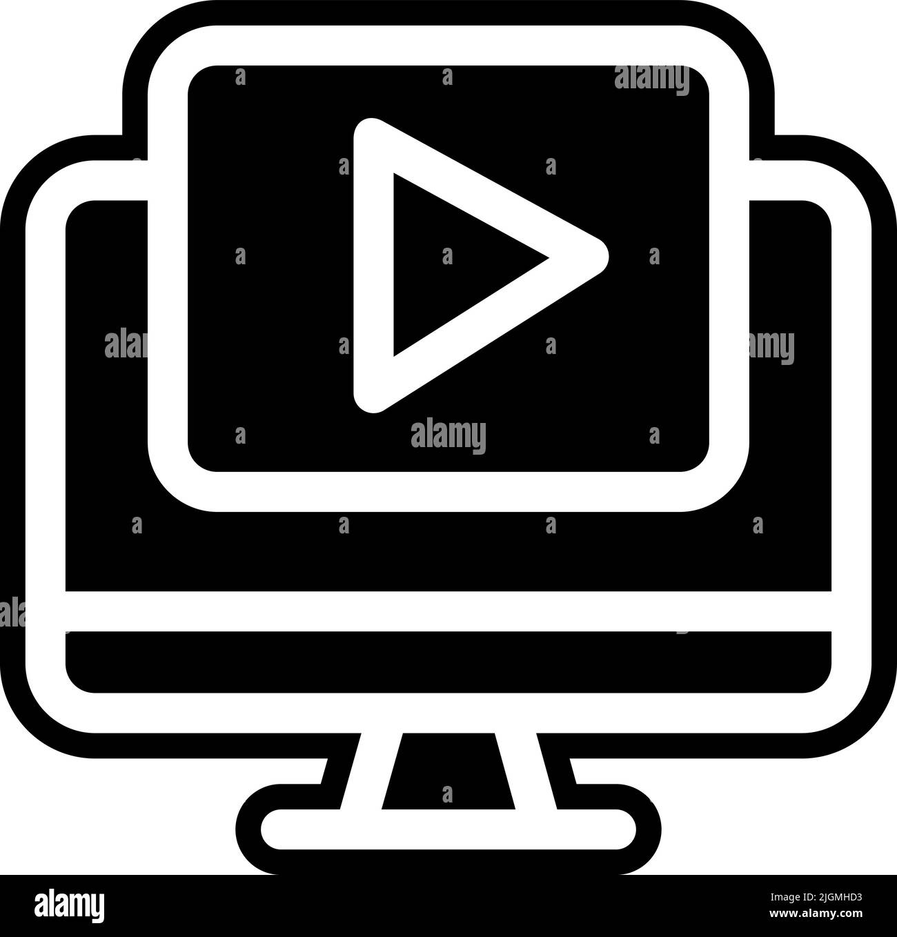 Computer play button icon Stock Vector Image & Art - Alamy