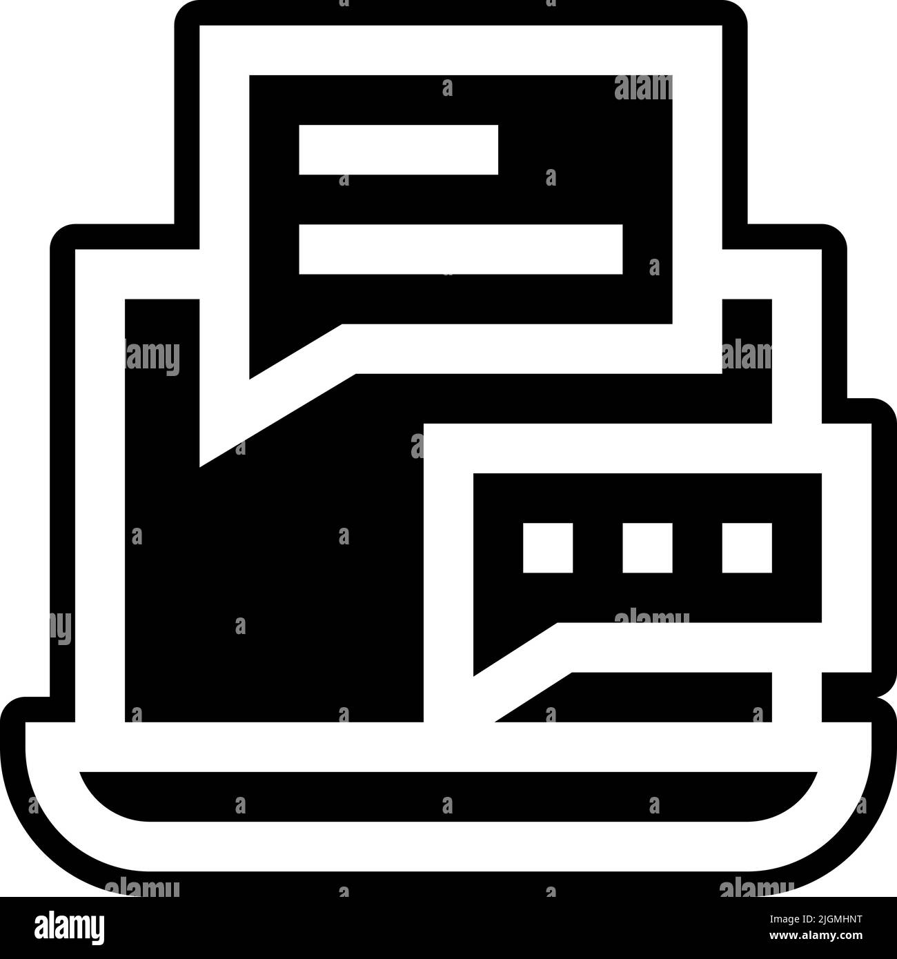 Chat report icon outline Stock Vector Images - Alamy