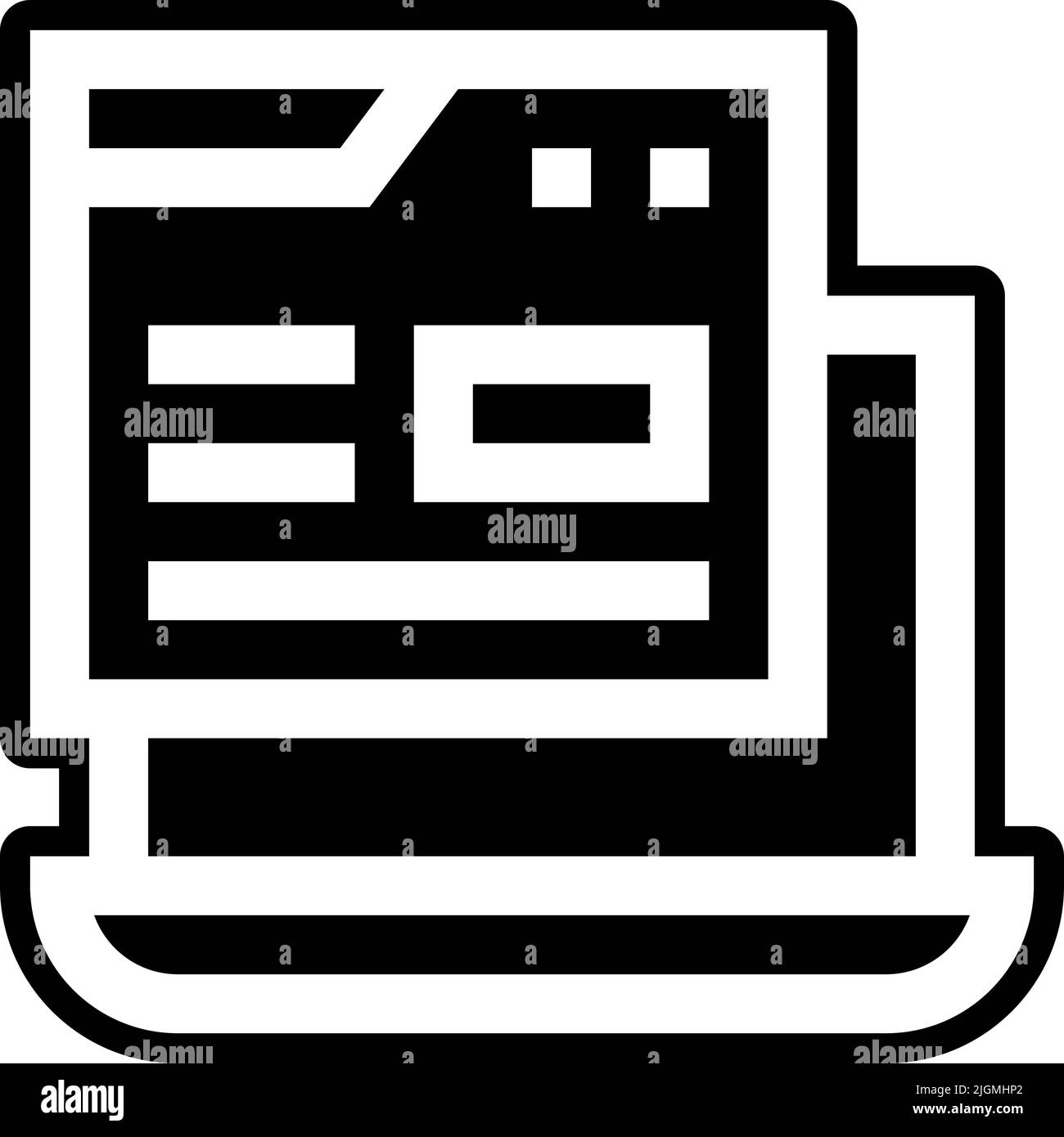 Landing page template creative Black and White Stock Photos & Images ...