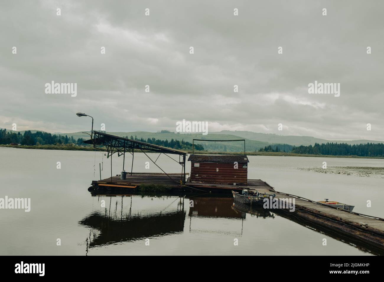 Beautiful Reflecting Dock Stock Photo - Alamy