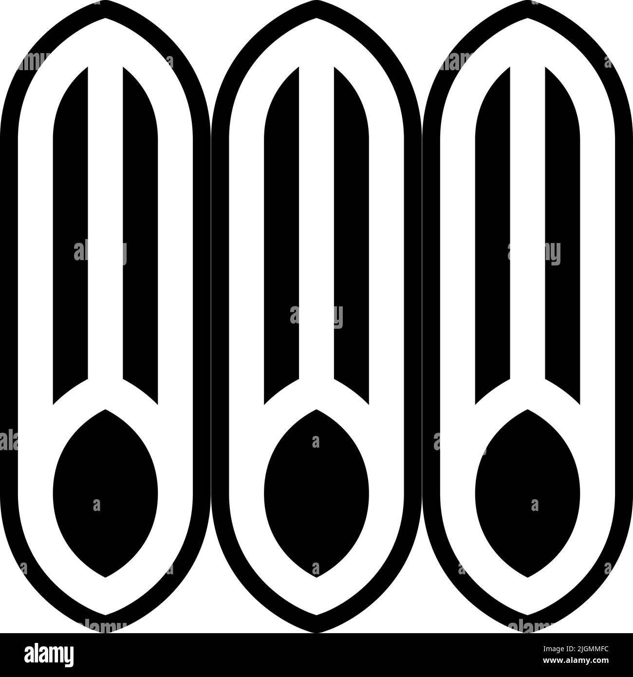 Italian penne pasta isolated Black and White Stock Photos & Images - Alamy