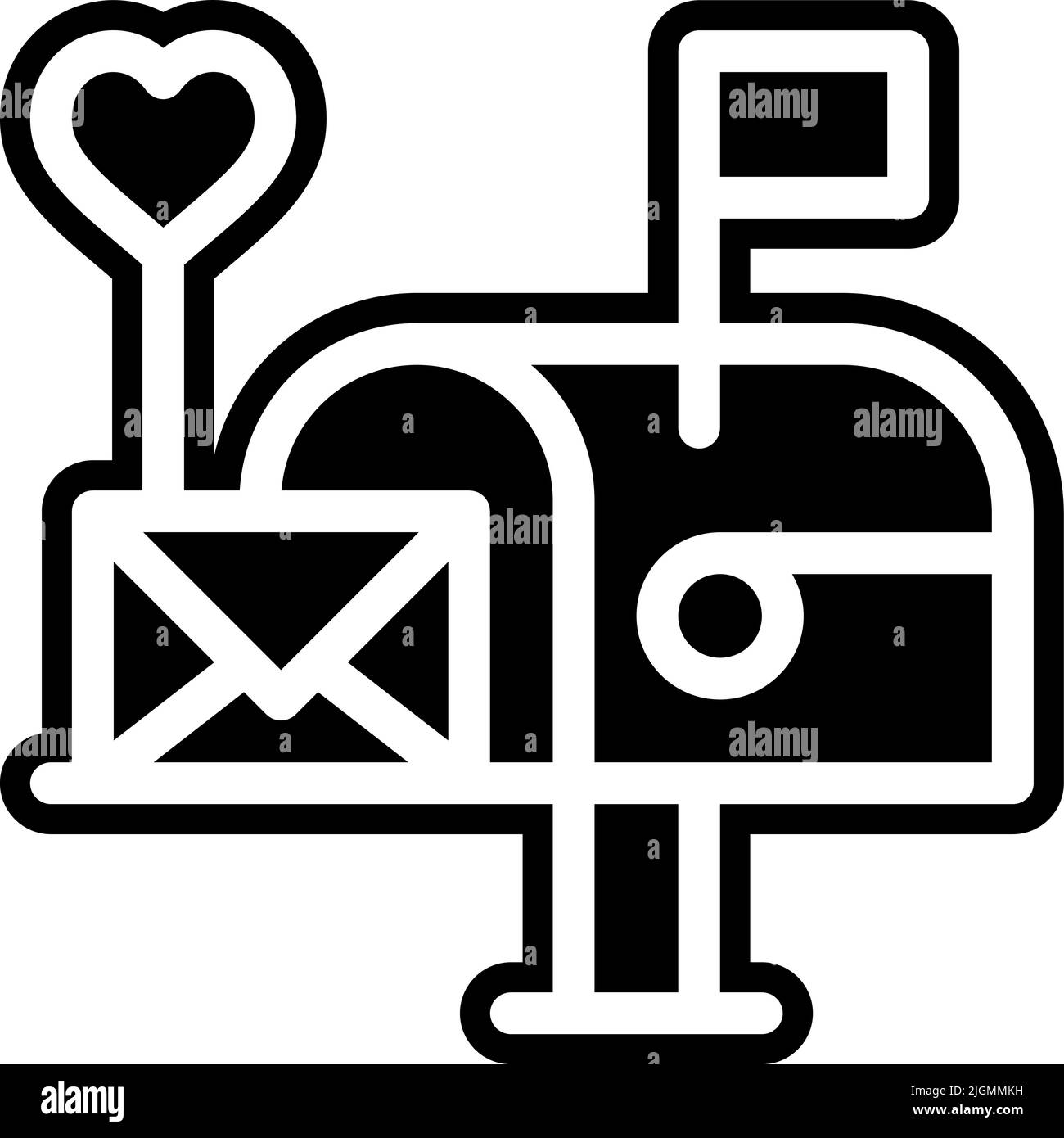 Cartoon mailbox Black and White Stock Photos & Images - Alamy