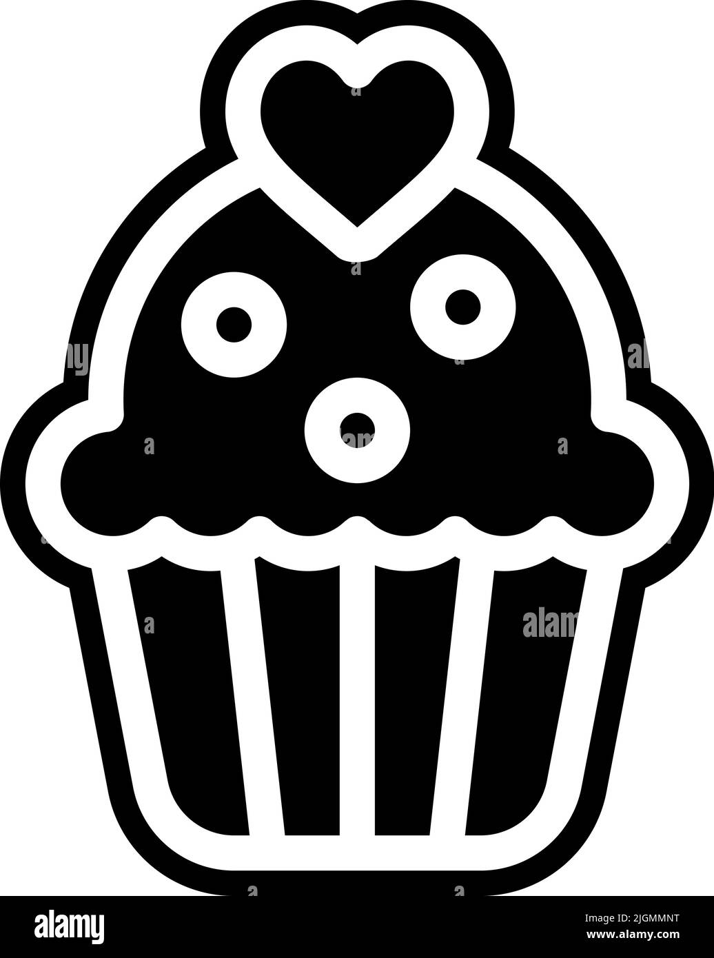 Love cupcake icon Stock Vector Images - Alamy