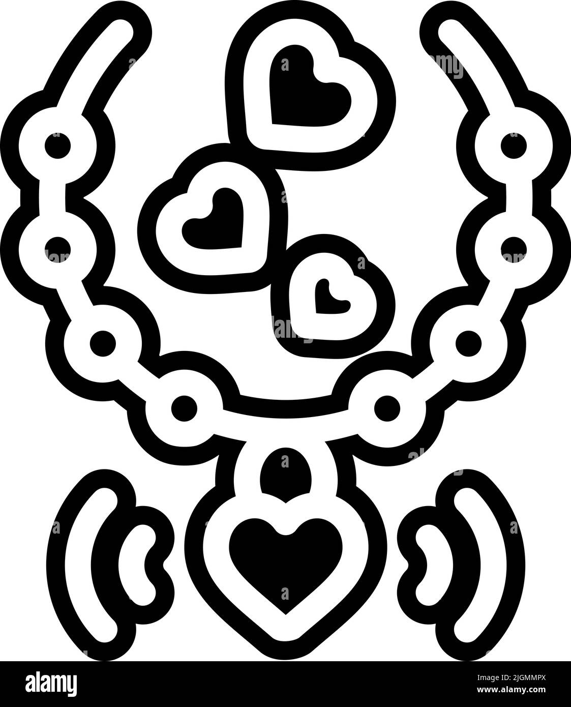 Silver symbol necklace Black and White Stock Photos & Images - Alamy