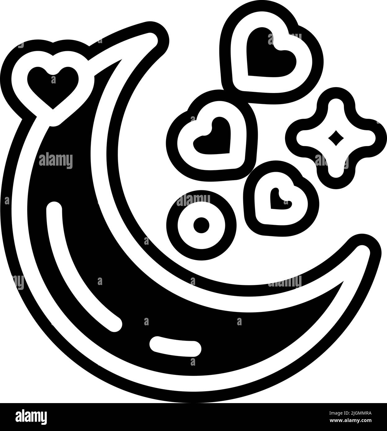 Love half moon icon Stock Vector Image & Art - Alamy