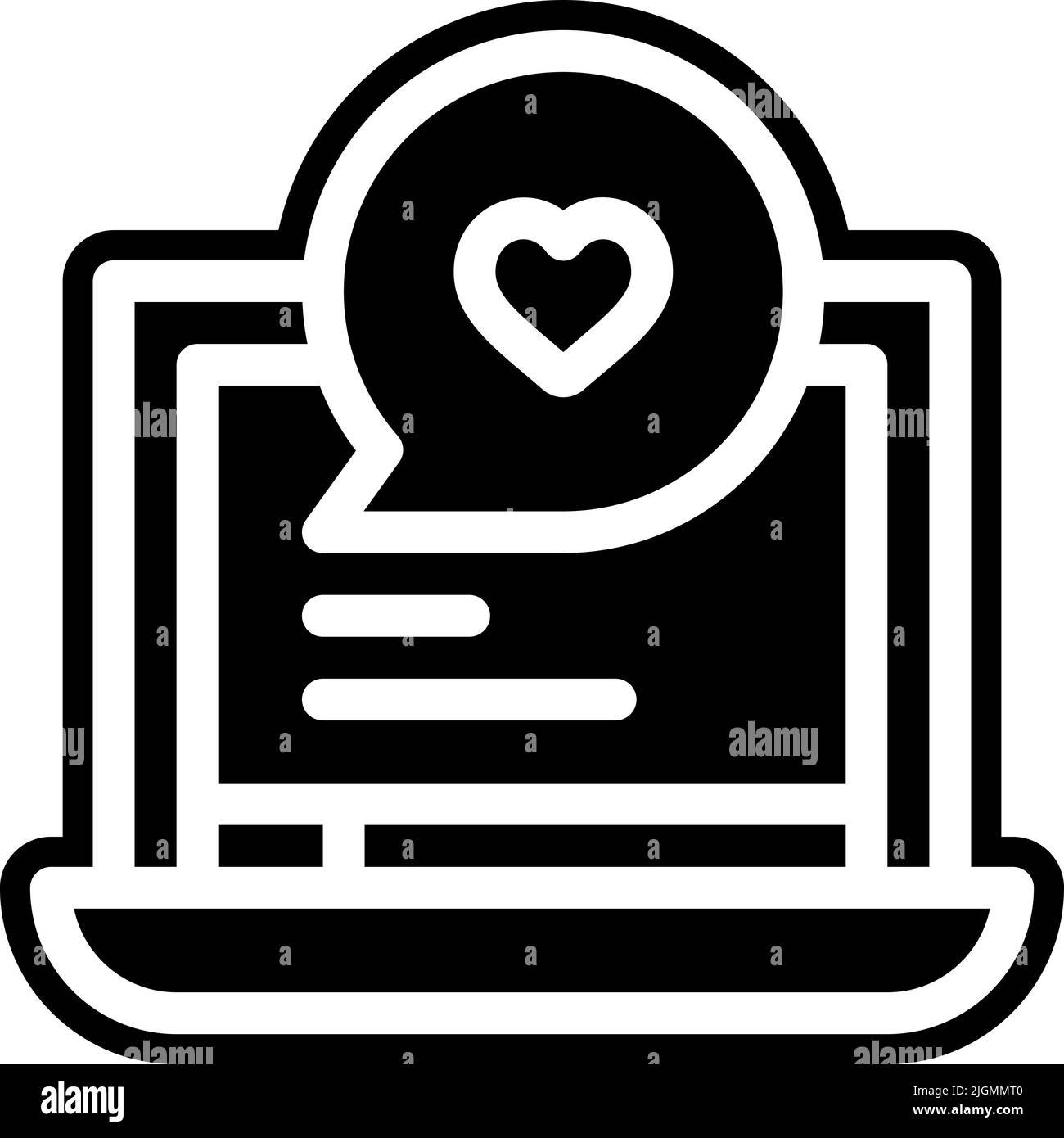 Love laptop icon Stock Vector Image & Art - Alamy