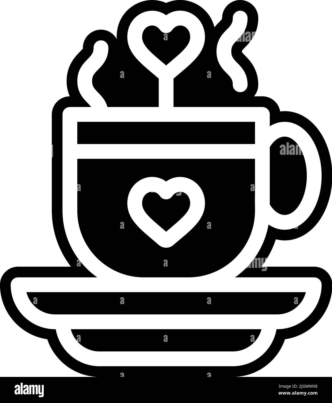 Love cup heart drawing Black and White Stock Photos & Images - Alamy