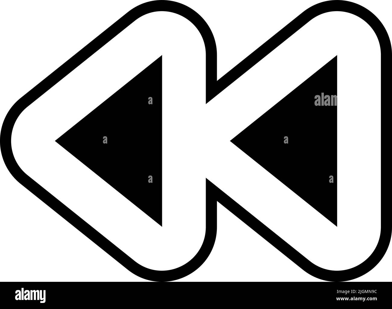 Multimedia rewind icon Stock Vector Image & Art - Alamy