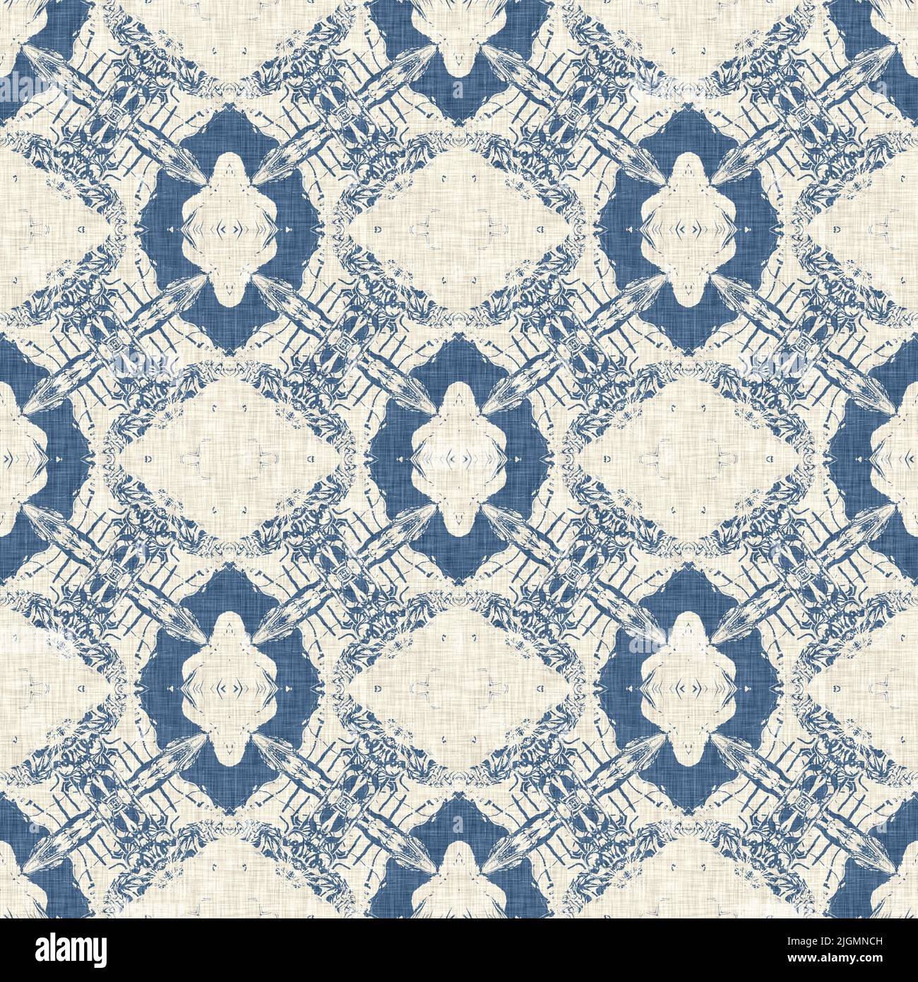 French blue quilt printed fabric pattern for shabby chic home decor ...
