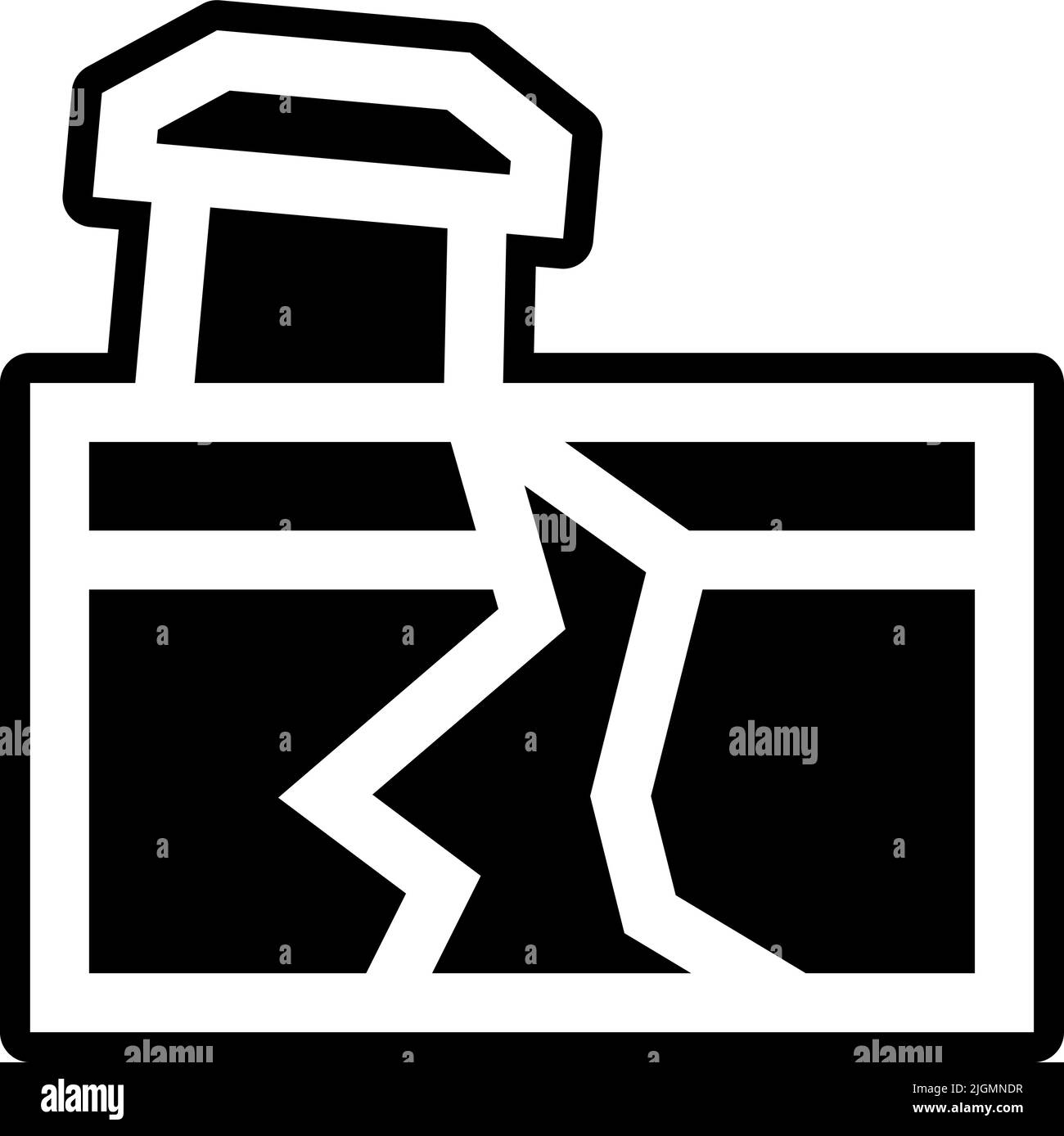 Earthquake icon Black and White Stock Photos & Images - Alamy