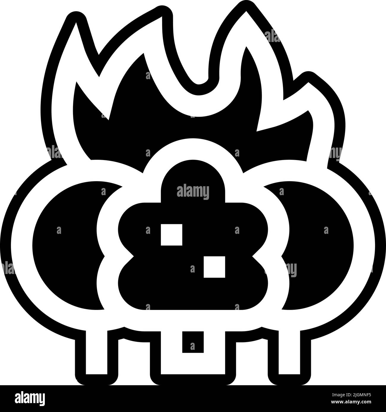 Natural disaster forest fire icon Stock Vector Image & Art - Alamy
