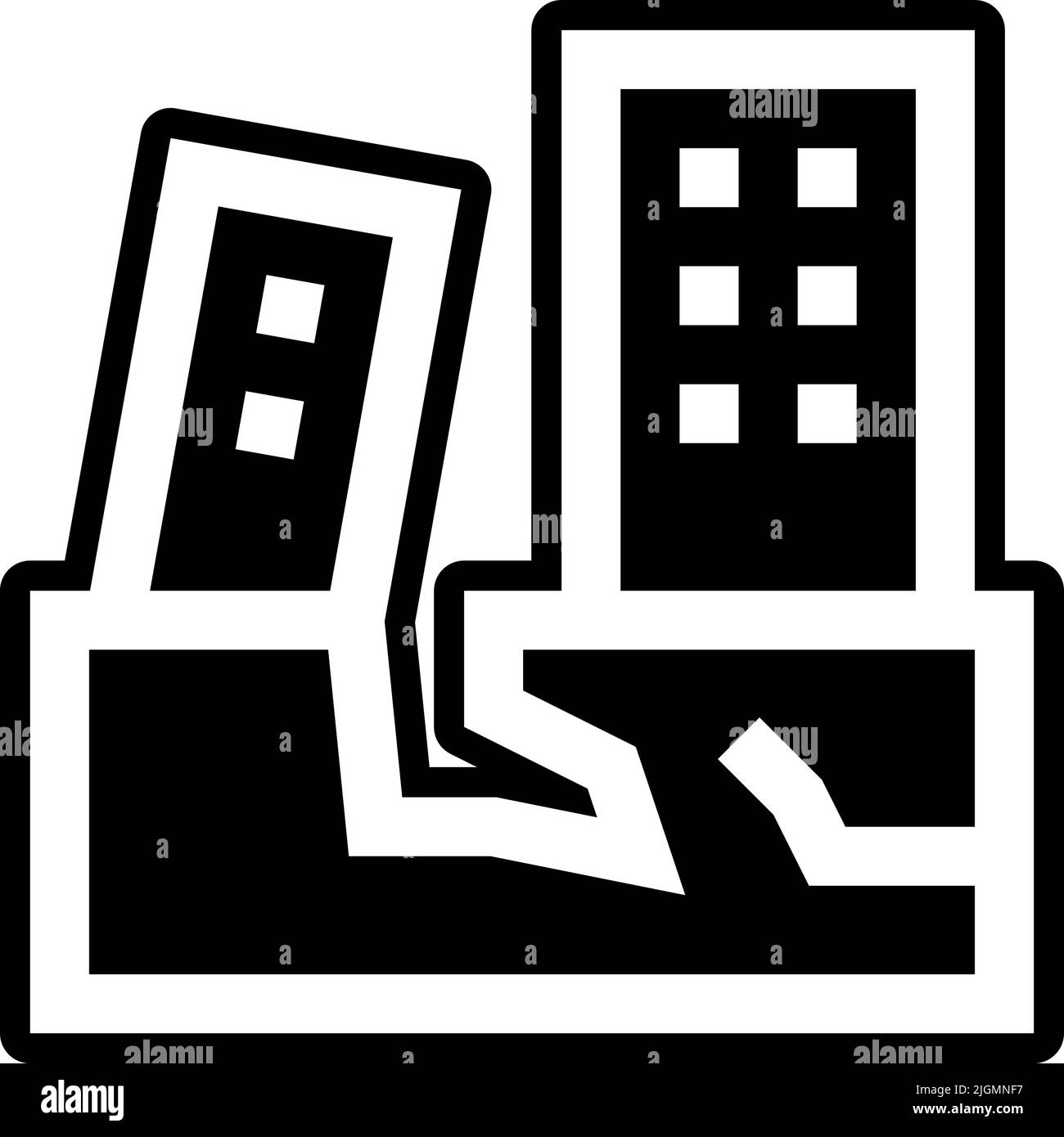 Natural disaster earthquake icon Stock Vector Image & Art - Alamy