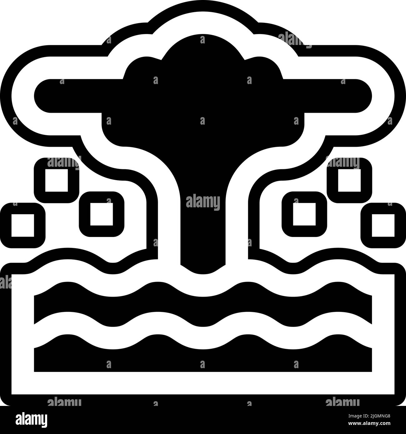 Natural disaster volcanic eruption Black and White Stock Photos ...