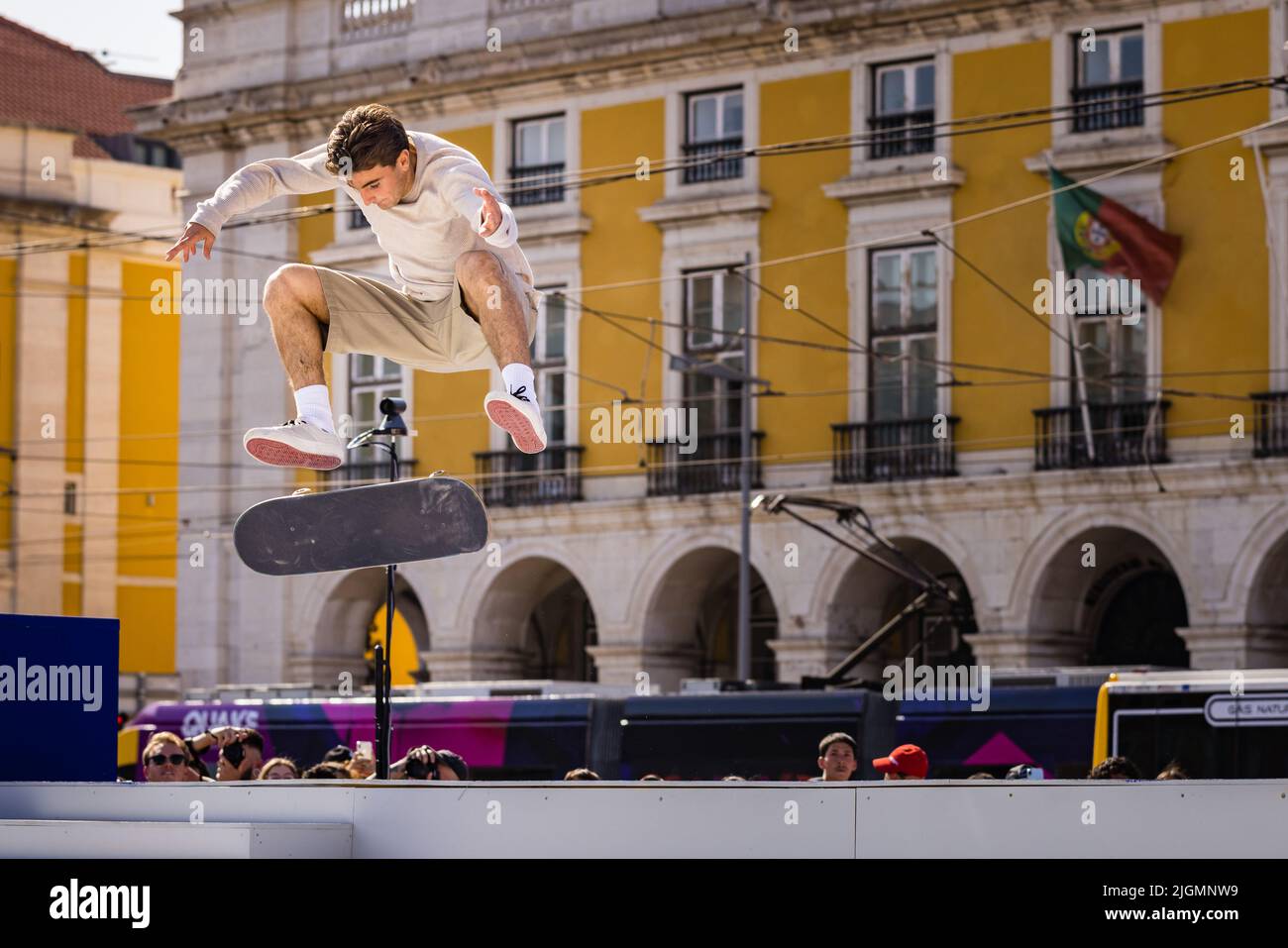 Lisbon, Portugal. 10th July, 2022. French skater Vincent Milou in ...