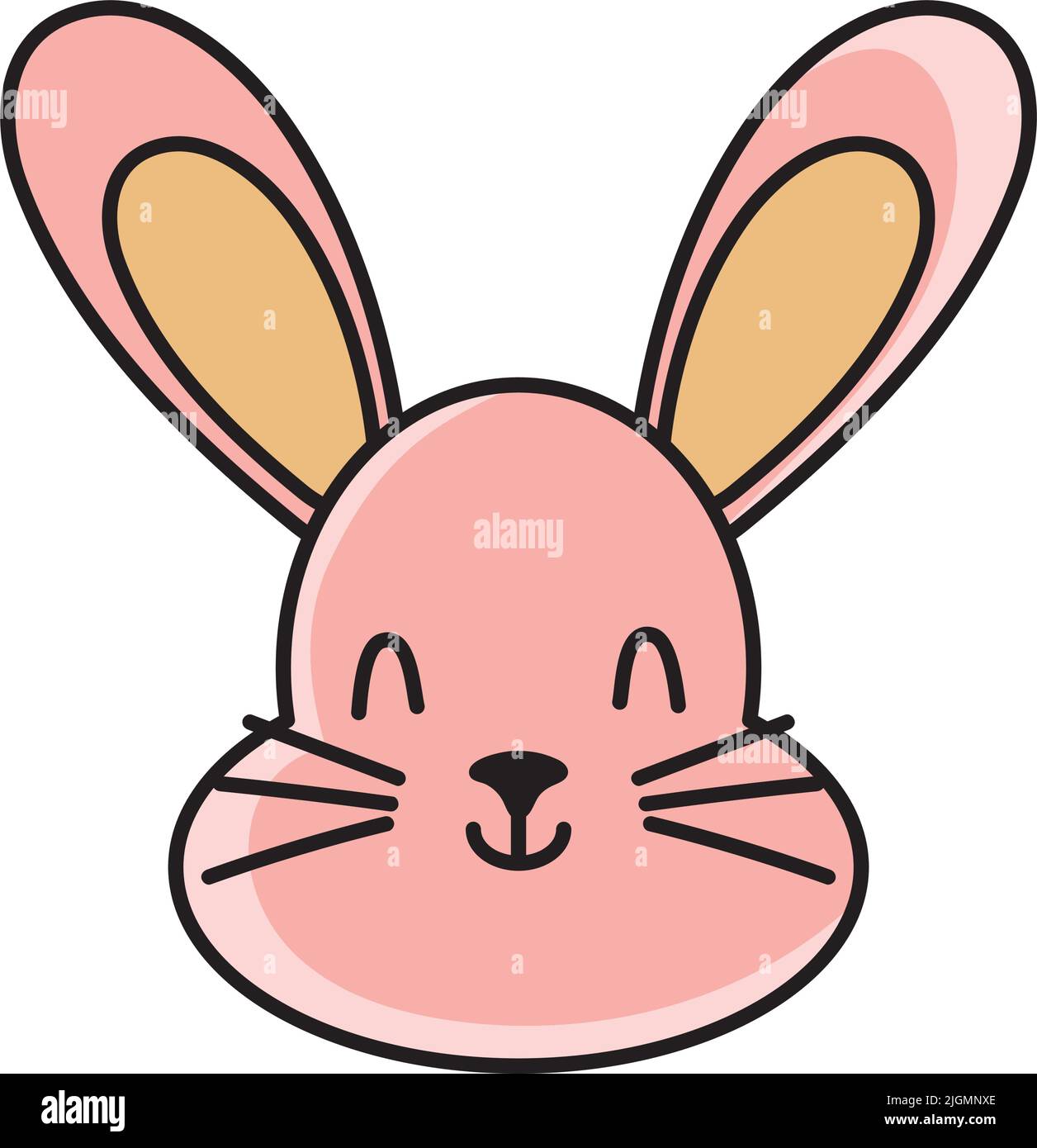 pink rabbit face Stock Vector Image & Art - Alamy