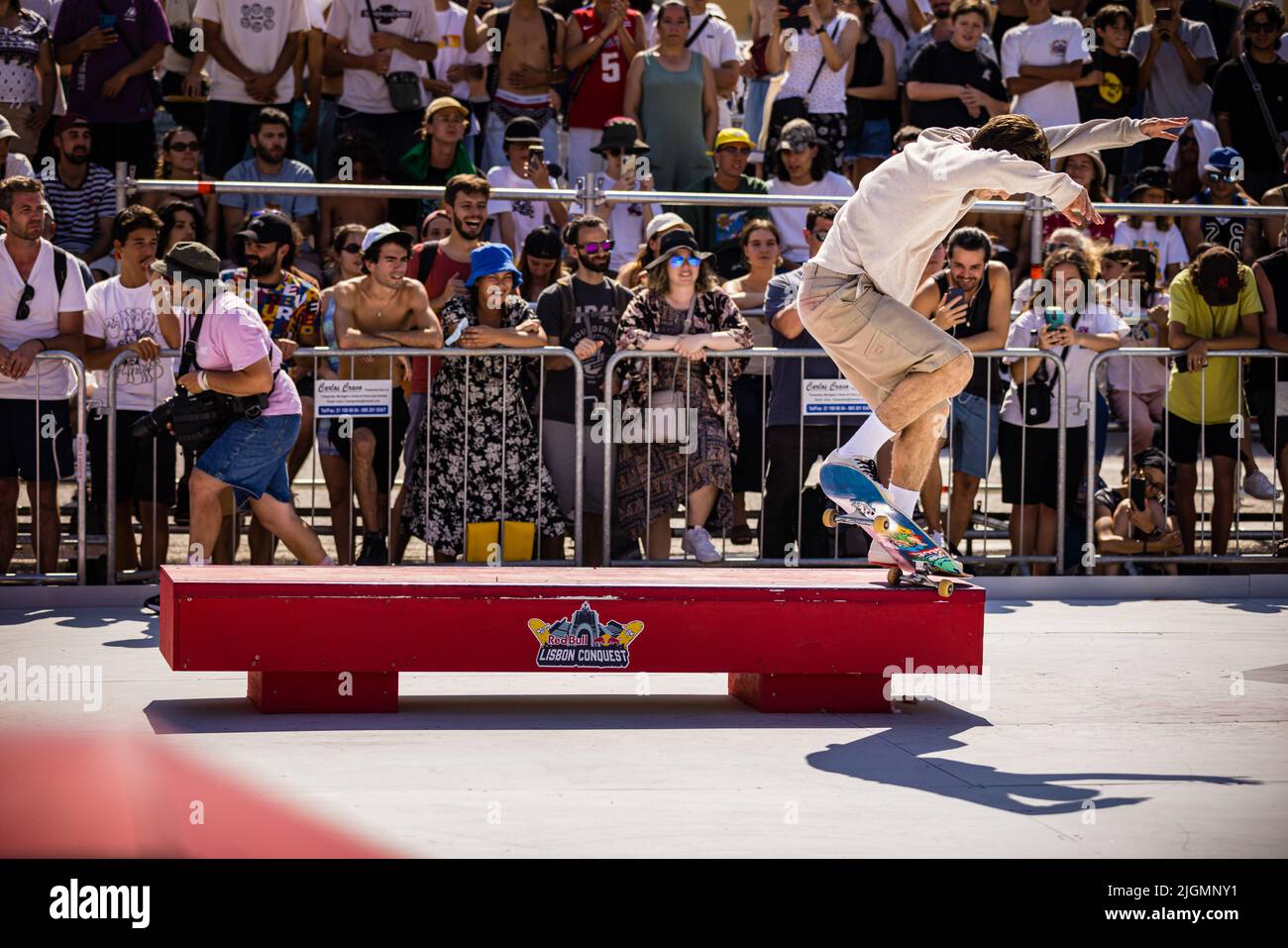 Lisbon, Portugal. 10th July, 2022. French skater Vincent Milou in ...