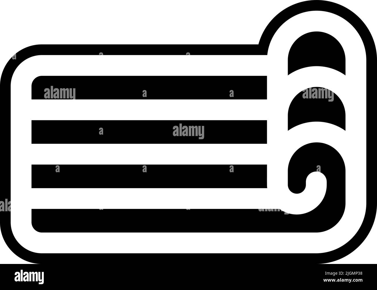 Fitness mat roll flat Stock Vector Images - Alamy