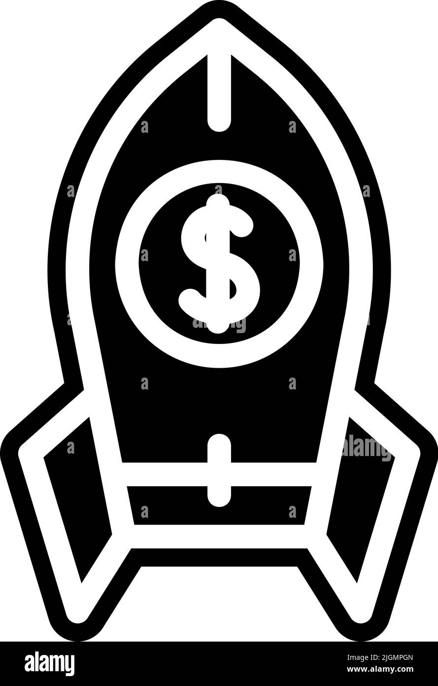 Rocket line glyph icon Stock Vector Images - Alamy