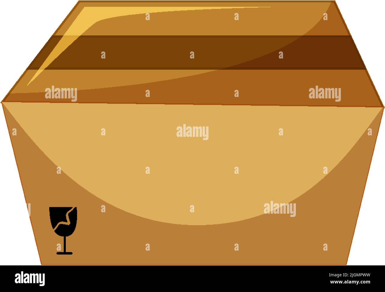 A corrugated box on white background illustration Stock Vector Image ...