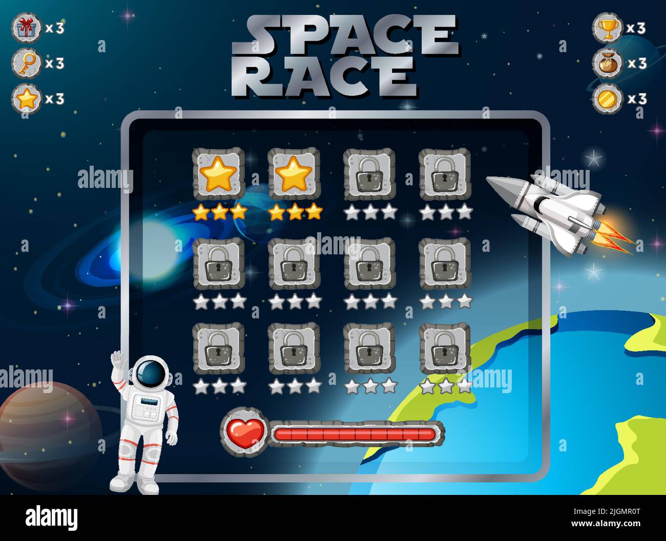 A space background template illustration Stock Vector Image & Art - Alamy