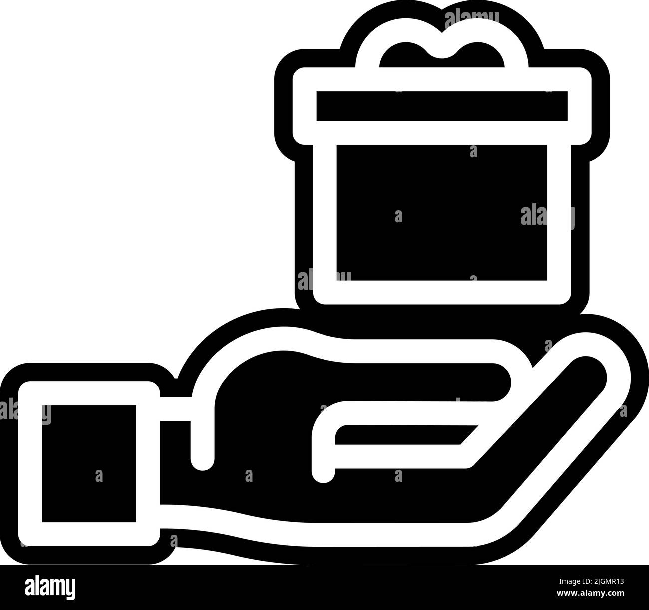 Gift box paper tag Black and White Stock Photos & Images - Alamy