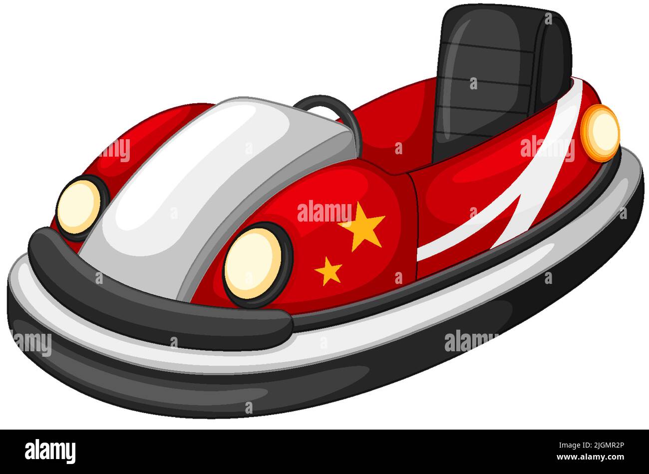Cartoon bumper car on white background illustration Stock Vector Image ...