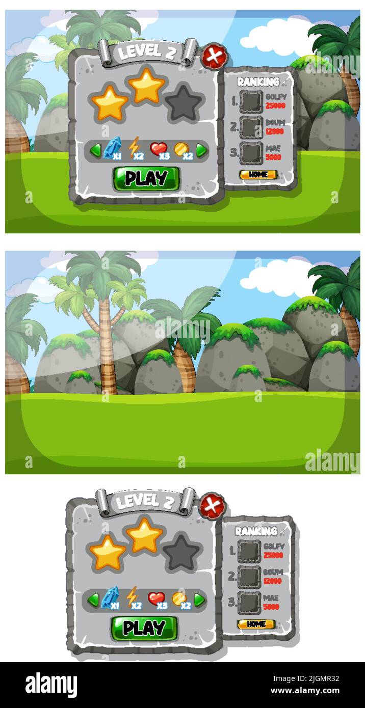 A game background template with elements illustration Stock Vector Image & Art - Alamy