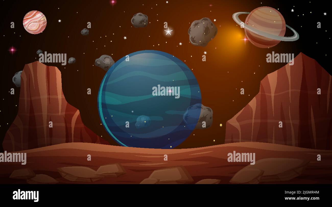 Outer space background wallpaper illustration Stock Vector Image & Art ...