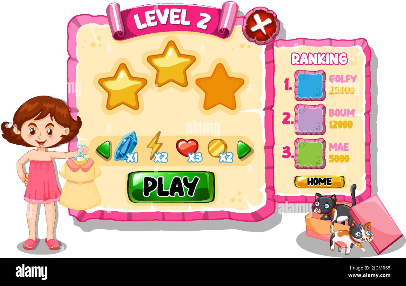 A game background template with elements illustration Stock Vector ...