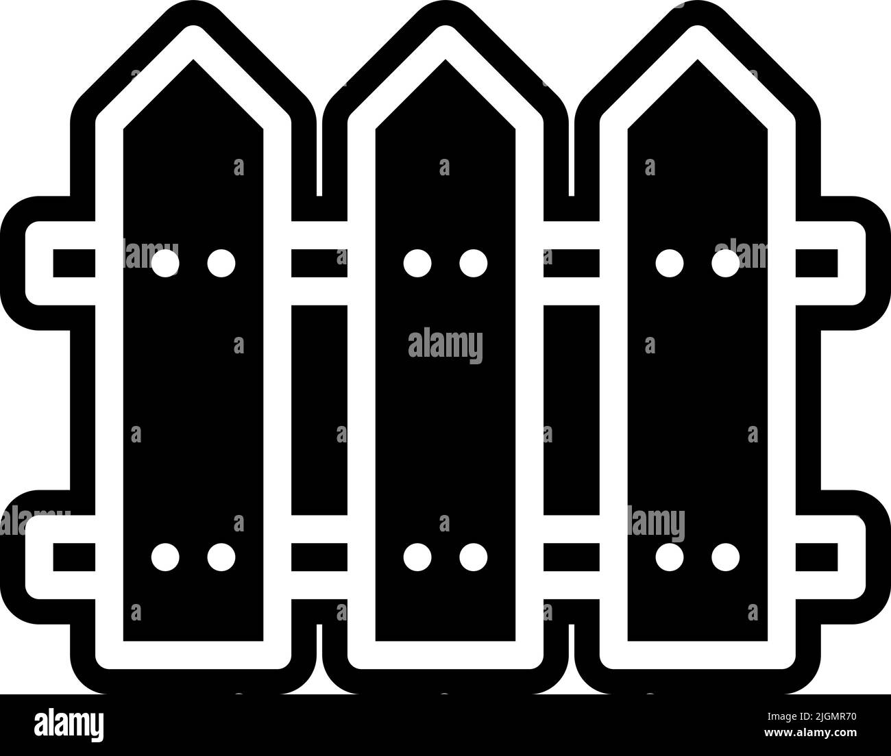 Fence icon Black and White Stock Photos & Images - Alamy