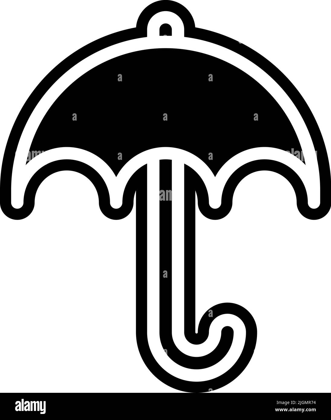 Rain silhouette umbrella Black and White Stock Photos & Images - Alamy