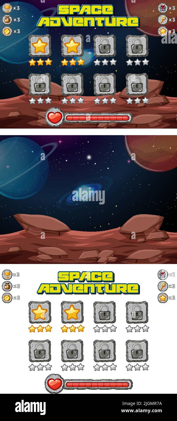 A game background template with elements illustration Stock Vector ...