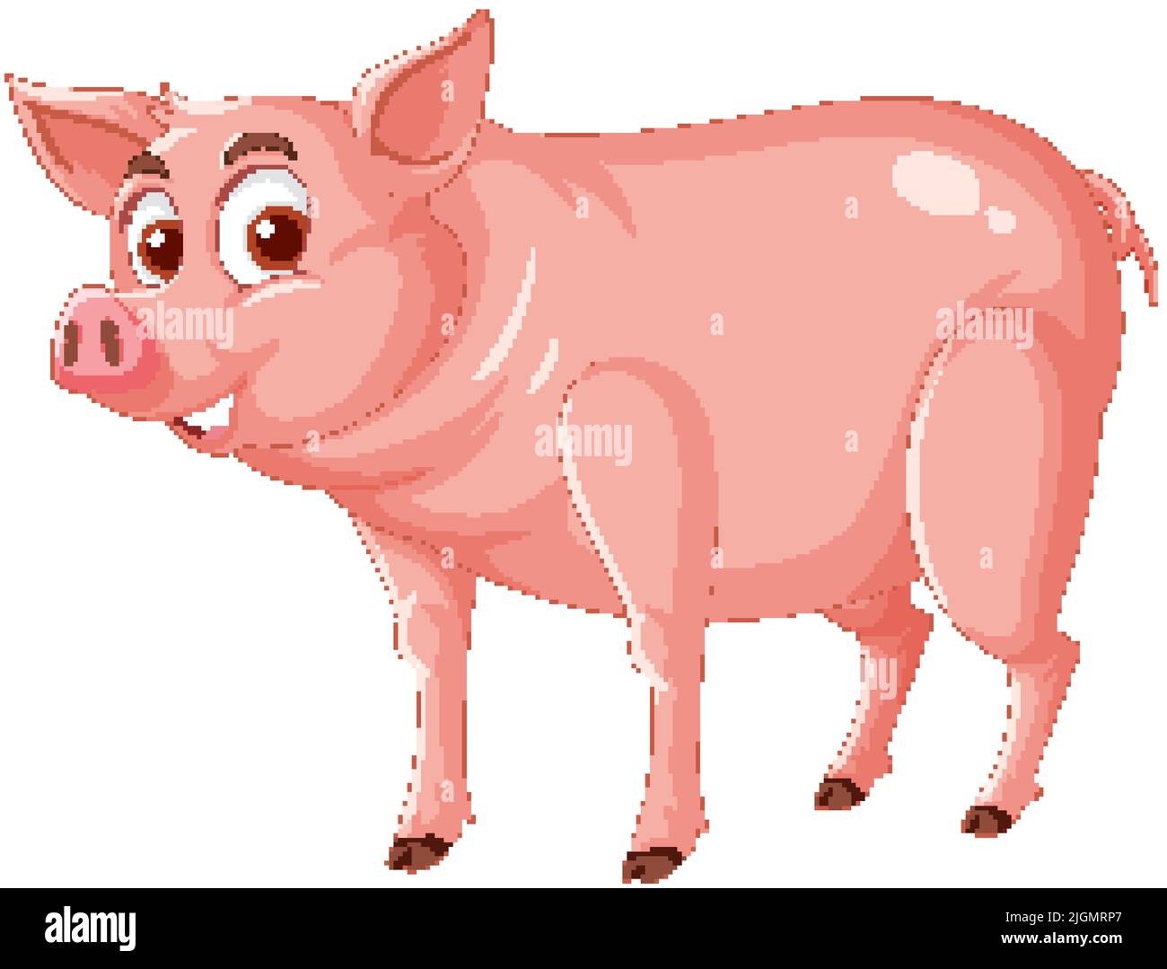 Happy pig cartoon character illustration Stock Vector Image & Art - Alamy