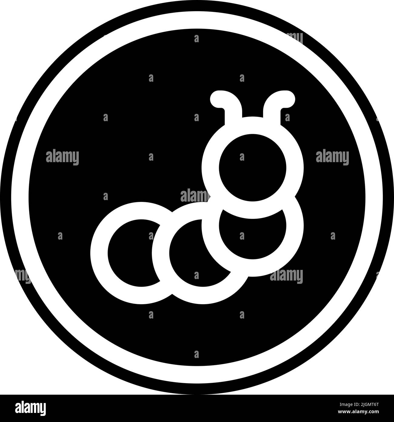 Caterpillar insect icon black Black and White Stock Photos & Images - Alamy